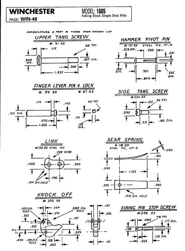 Winchester 1885 Falling Block Rifle Blueprints > General Firearm ...
