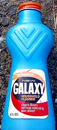1960s (?) Galaxy cleaner sample bottle - a photo on Flickriver