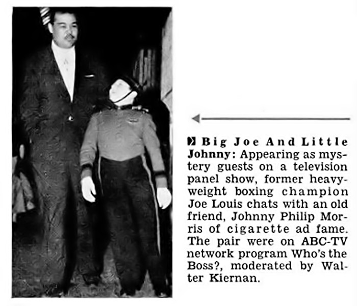 Big Joe and Little Johnny - Jet Magazine, May 6, 1954 - a photo on ...